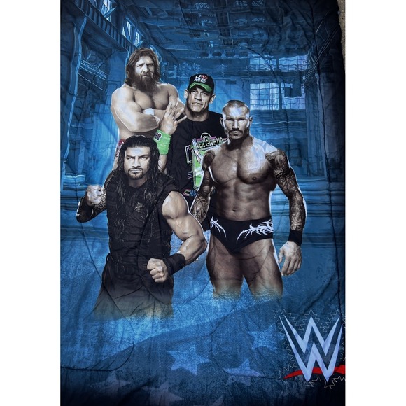 WWE | Bedding | Wwe Reversible Comforter John Cena Randy Orton Roman ...